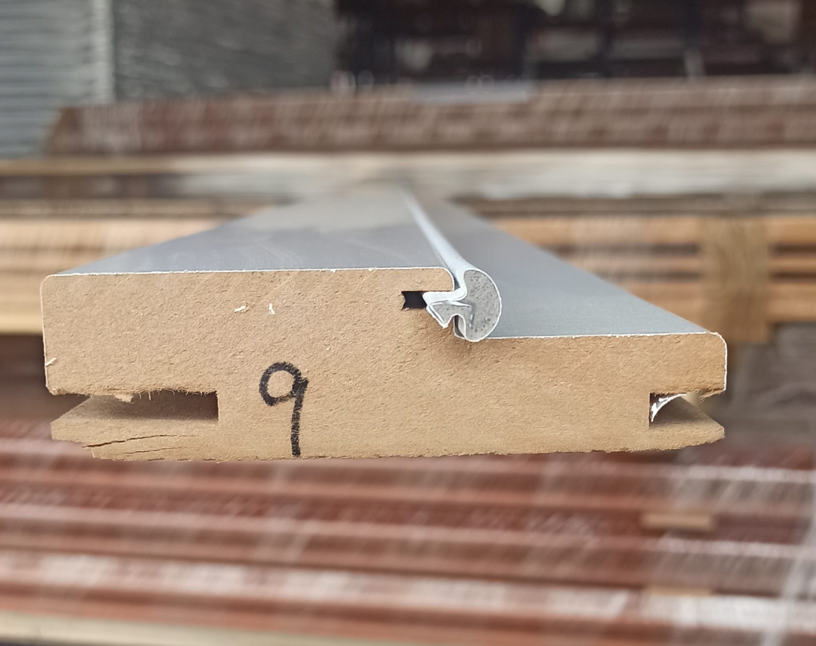 Galce con goma para puerta de interior acabado Blanco